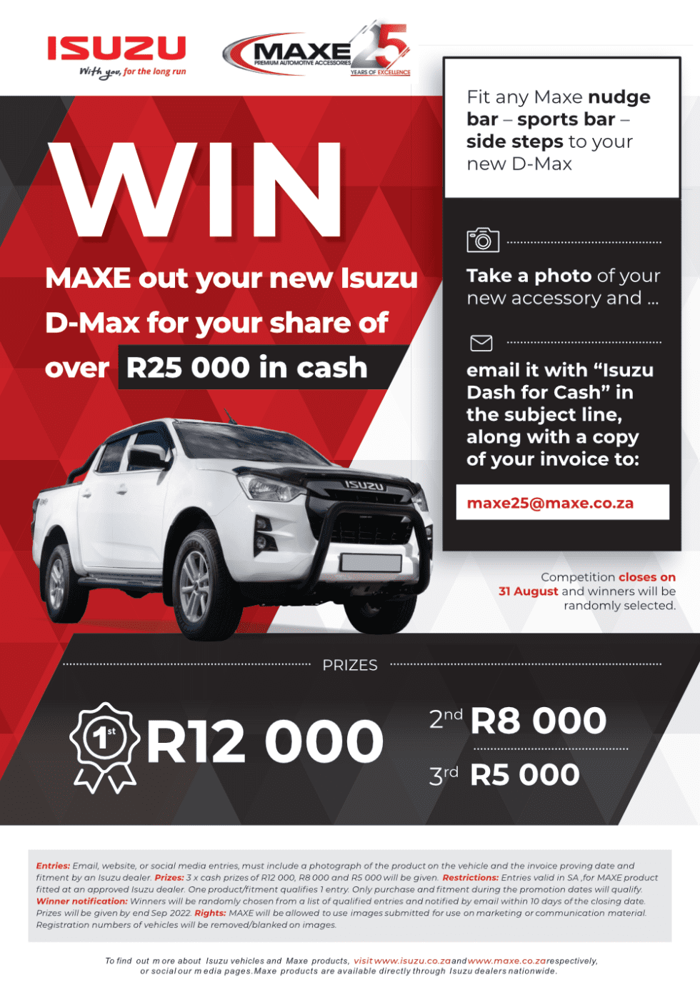 MAXE Out Your D-MAX and WIN - MAXE LIFESTYLE ACCESSORIES